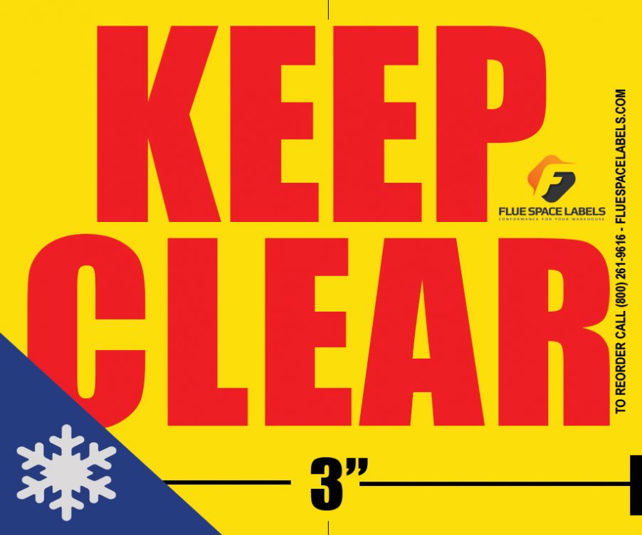 Flue Space Labels - warehouse conformance Flue Labels (Recommended)