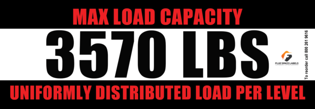 Pallet Rack Weight Capacity Labels | Pallet Rack Weight Capacity Labels