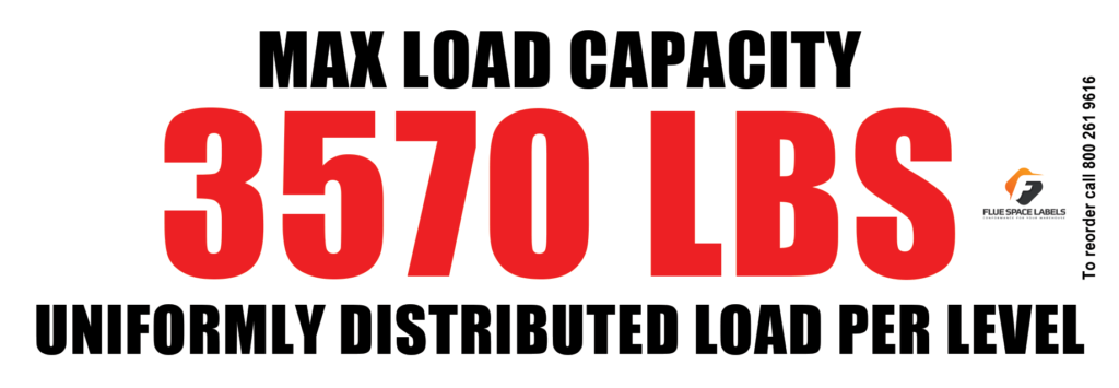 Pallet Rack Weight Capacity Labels | Pallet Rack Weight Capacity Labels