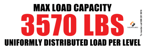 Pallet Rack Weight Capacity Labels | Pallet Rack Weight Capacity Labels