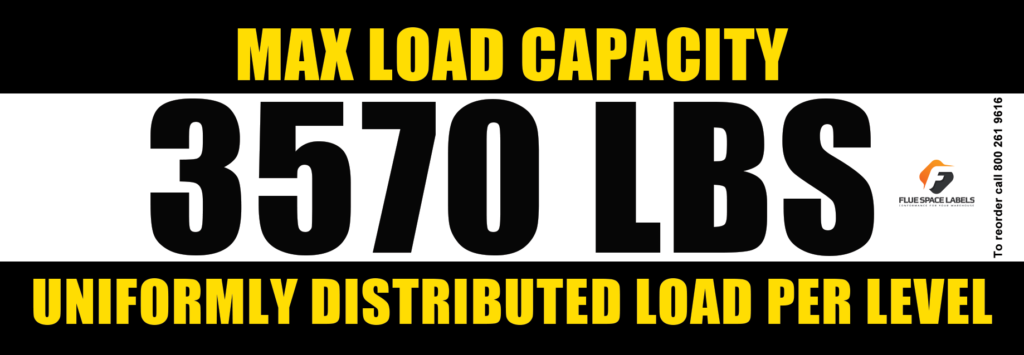 Pallet Rack Weight Capacity Labels | Pallet Rack Weight Capacity Labels