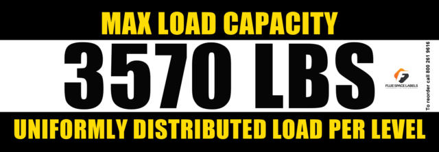 Pallet Rack Weight Capacity Labels | Pallet Rack Weight Capacity Labels