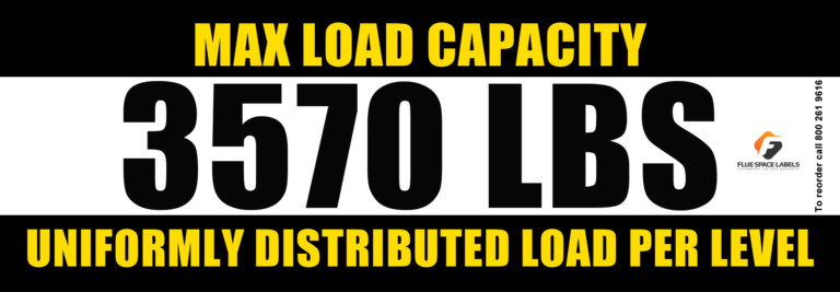 Pallet Rack Weight Capacity Labels | Pallet Rack Weight Capacity Labels