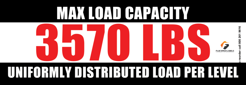 Pallet Rack Weight Capacity Labels | Pallet Rack Weight Capacity Labels