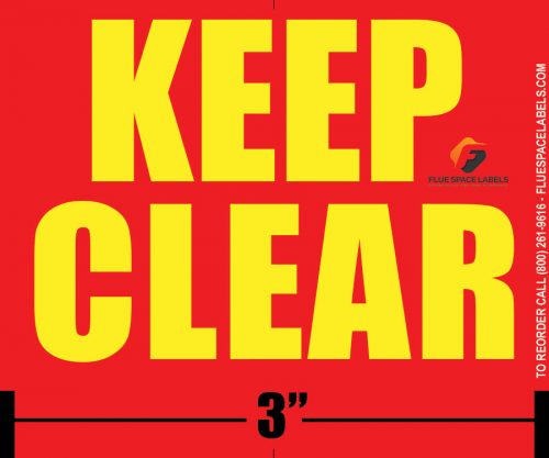 3"x3" Flue Space Labels Inverted for warehouse pallet racking systems