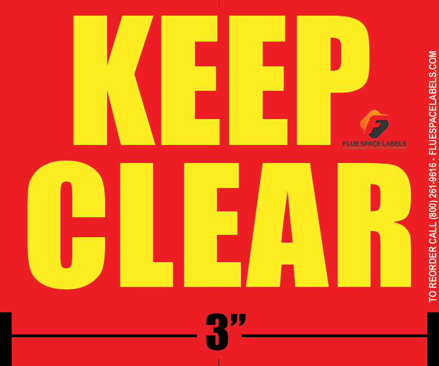 3"x3" Flue Space Labels Inverted for warehouse pallet racking systems