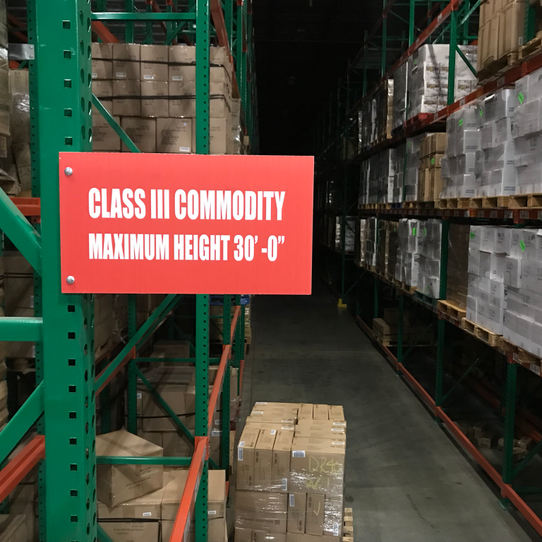 High Pile Storage Compliance Signage For Your Warehouse In California