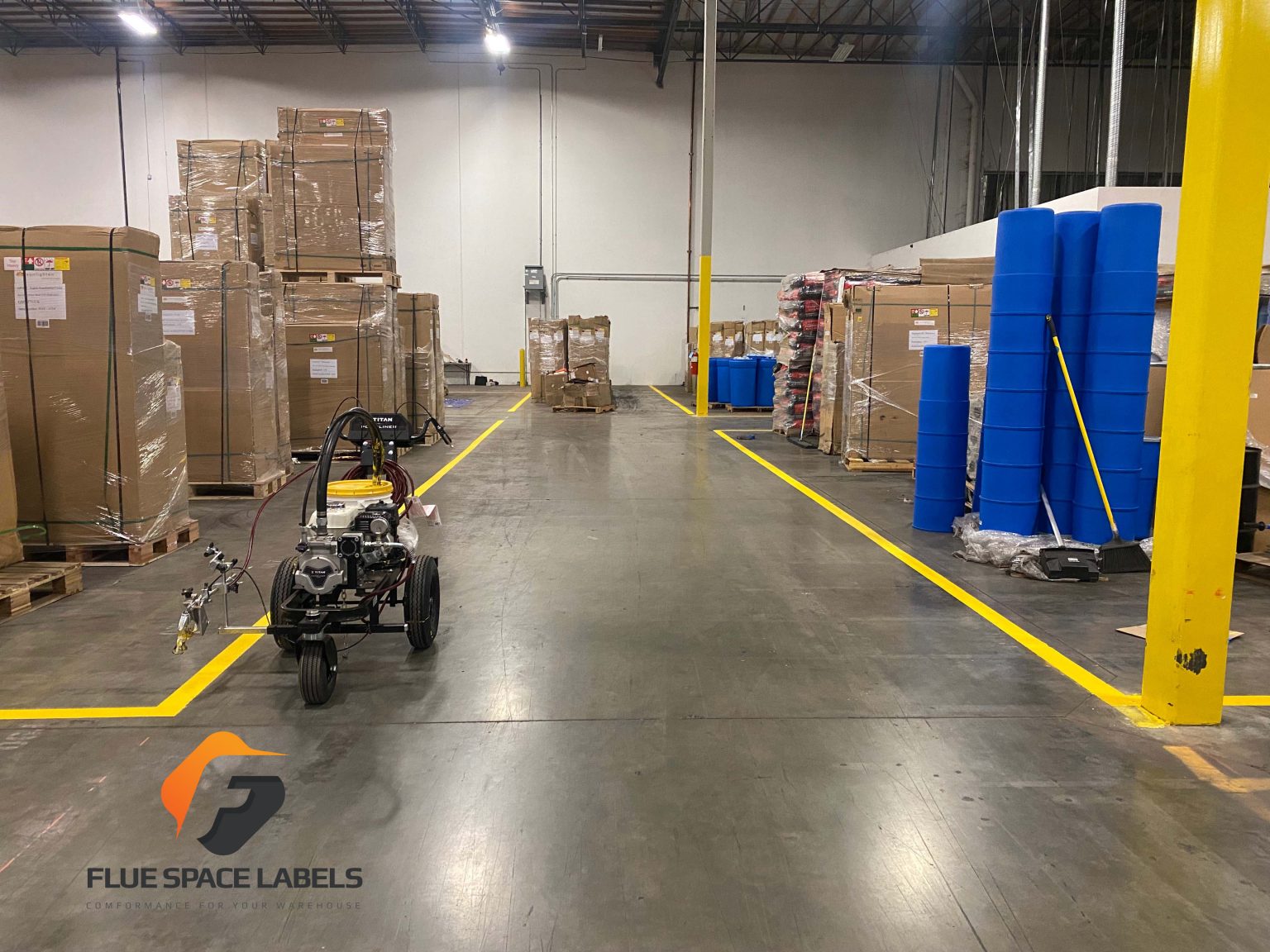 Warehouse Line Striping improve organization in your warehouse