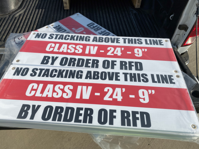 High Pile Storage Compliance Signage for your warehouse in California